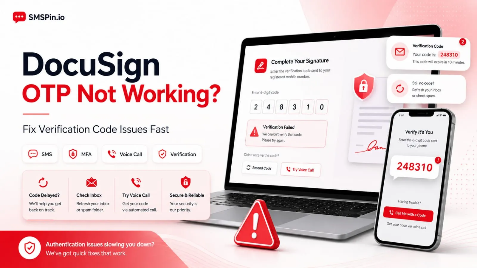 Fix DocuSign Verification Code Errors Quickly | SMSPin